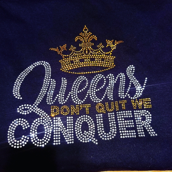 Gildan | Tops | Custom Made Rhinestone T Shirt | Poshmark